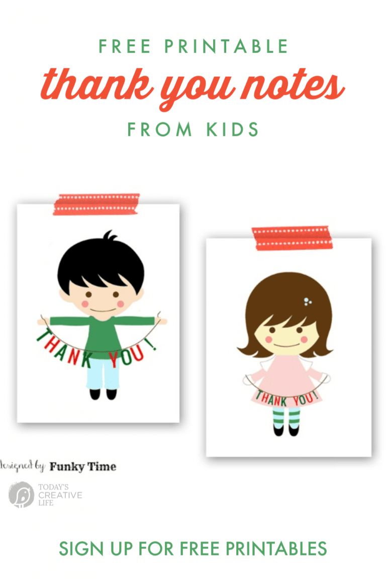 Printable Thank you Notes for Children - Today's Creative Life