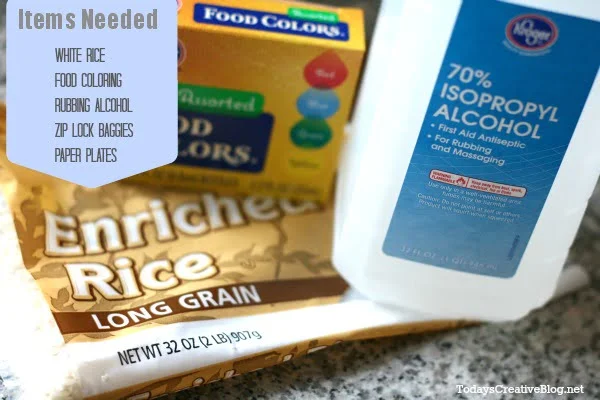 Colored Rice Easter Table Decor - Today's Creative Life