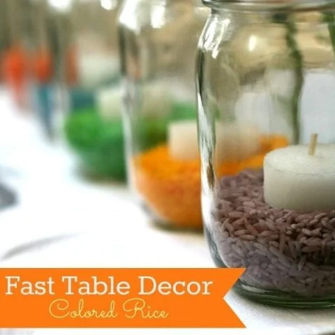 Colored Rice Easter Table Decor - Today's Creative Life