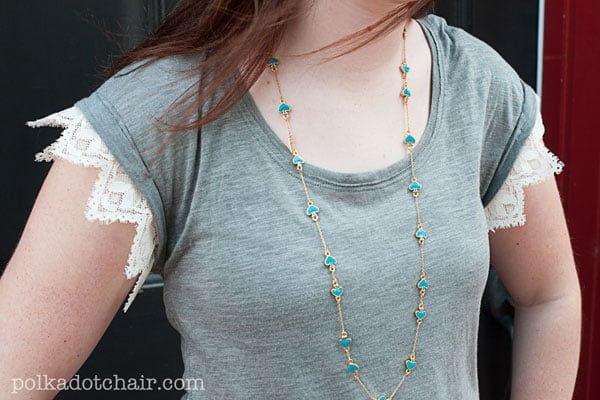DIY Lace Trim Tee Tutorial - Today's Creative Life