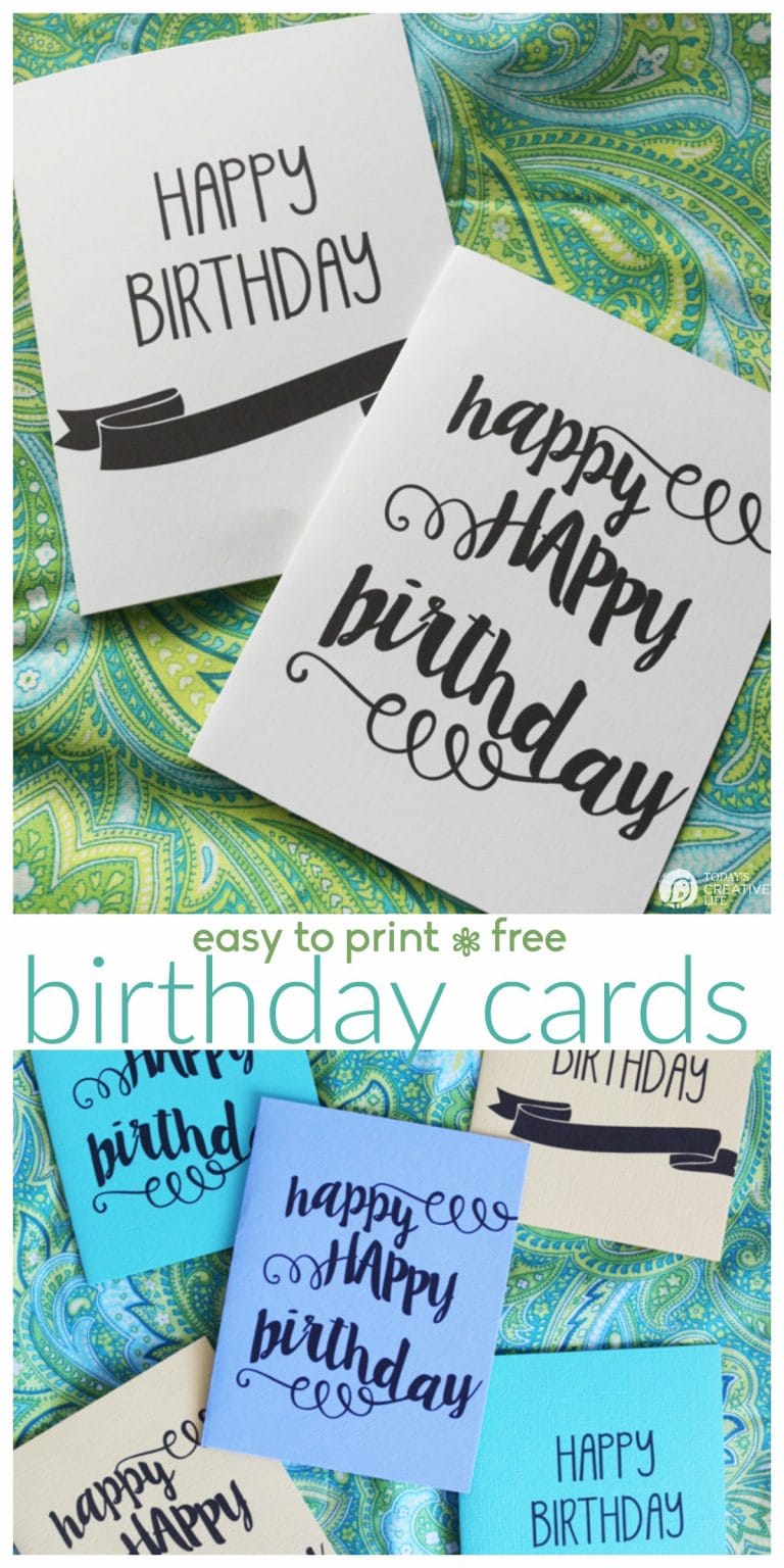 Printable Birthday Cards | Free Printables - Today's Creative Life