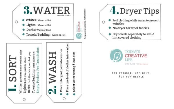 Printable Laundry Tips for College Students - Today's Creative Life